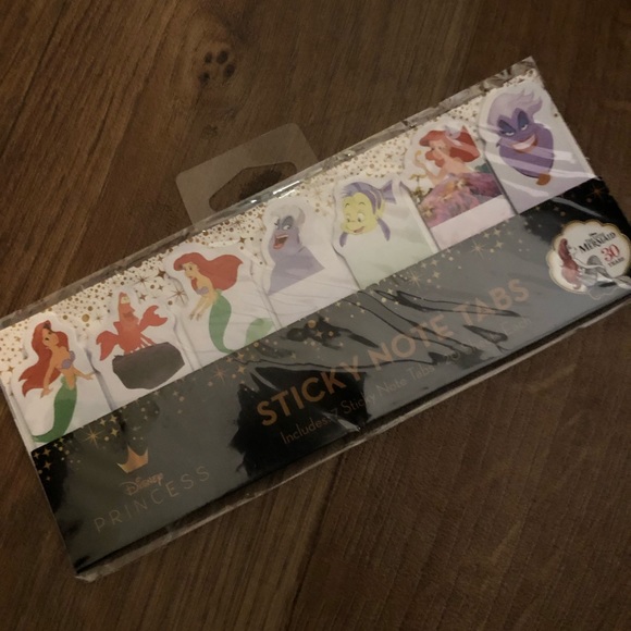 Disney | Office | Disney Little Mermaid Sticky Note Tabs Brand New With ...